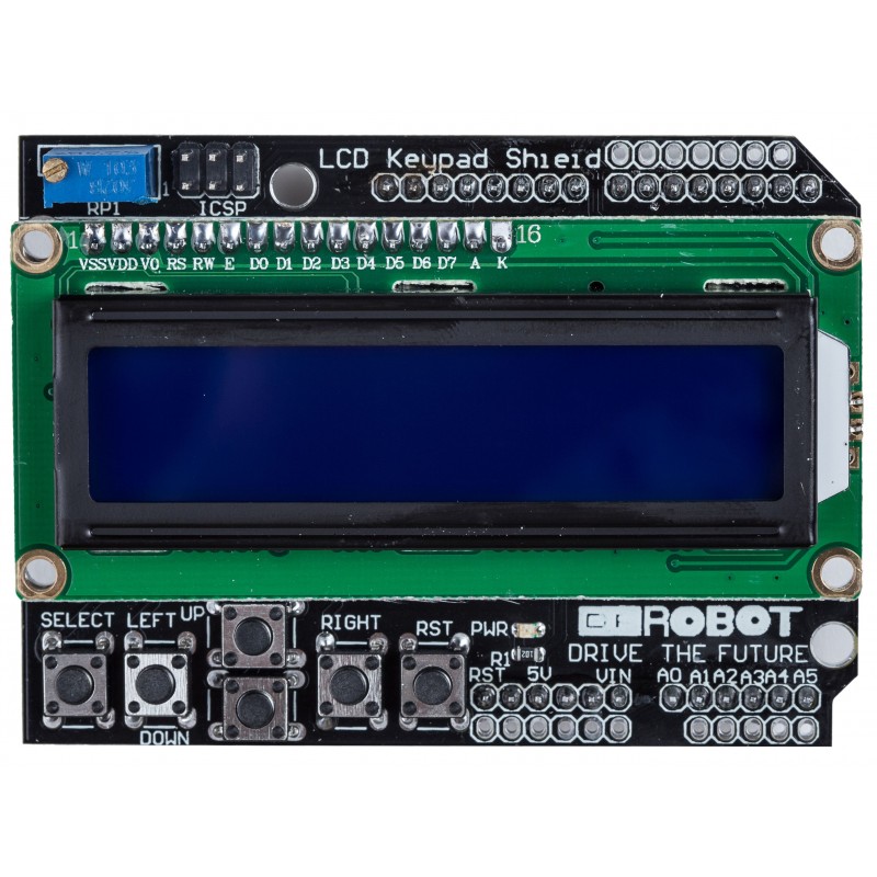 ‫مشخصات، دیتاشیت، قیمت و خرید LCD KeyPad Shield Blue‬