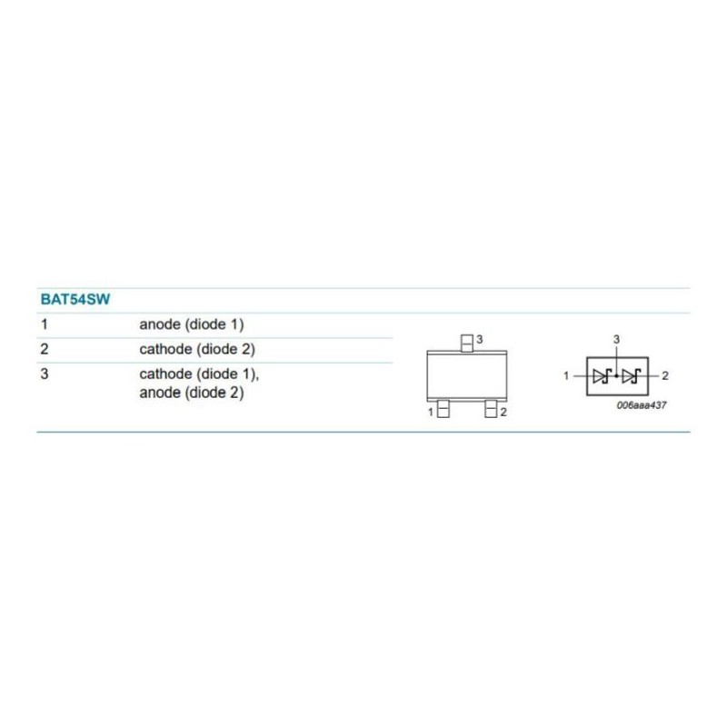 ‫مشخصات، دیتاشیت، قیمت و خرید BAT54SW‬